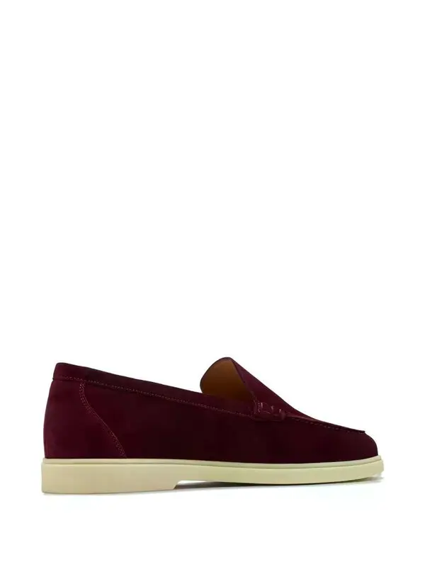 Magnanni Suede Leather Loafers - Red