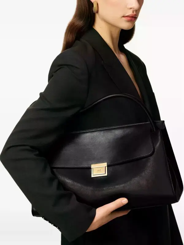 AMI Paris Smooth Leather Mimi Bag - Black