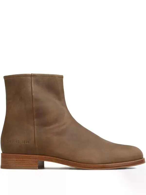 COMMON PROJECTS Waxed Suede Side-zip Boots