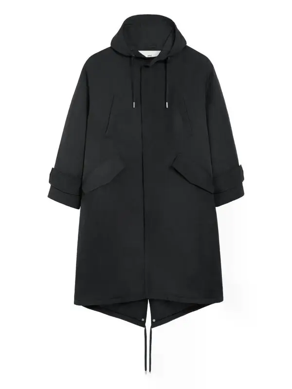 AMI Paris Padded Parka Jacket With Drawstring Hood