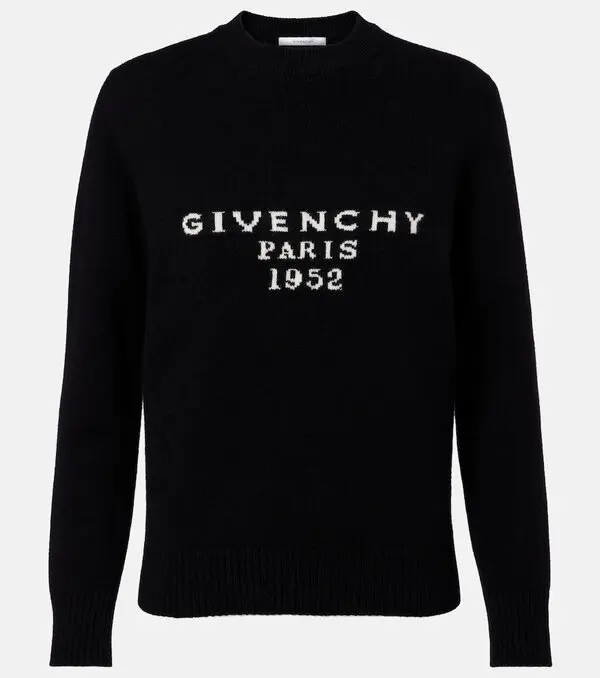 Givenchy Logo Wool And Cashmere Sweater - Black