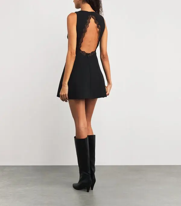 Claudie Pierlot Lace-trimmed Mini Dress
