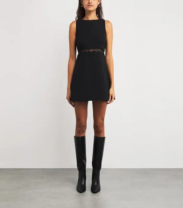Claudie Pierlot Lace-trimmed Mini Dress