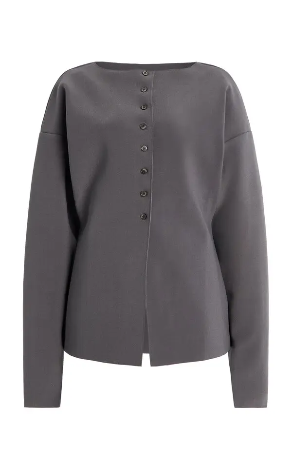 BIRROT Lay3 Crepe Cardigan - Silver