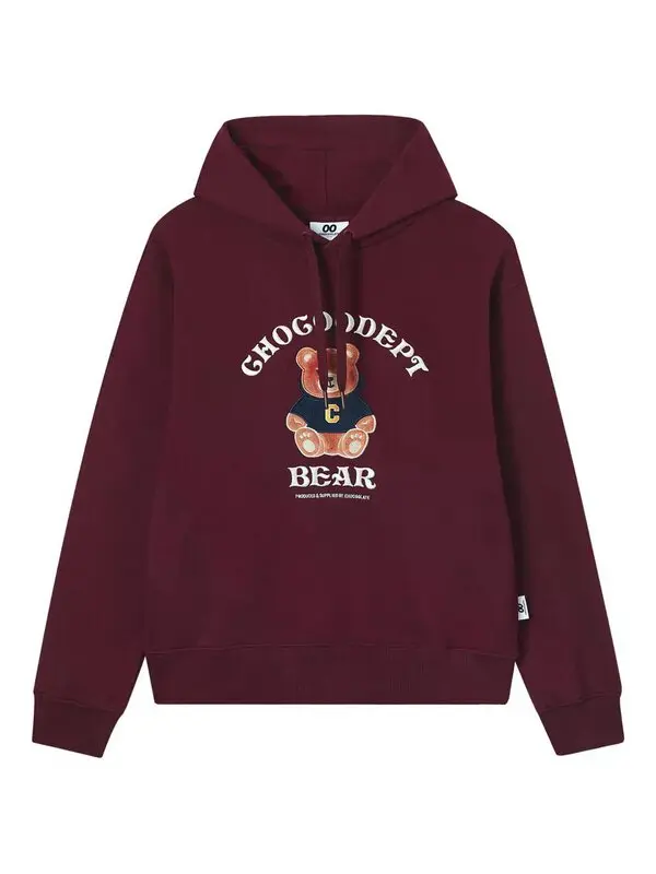 CHOCOOLATE Embroidered Logo Hoodie - Red