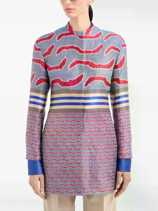 Giorgio Armani Patterned Jacquard Coat