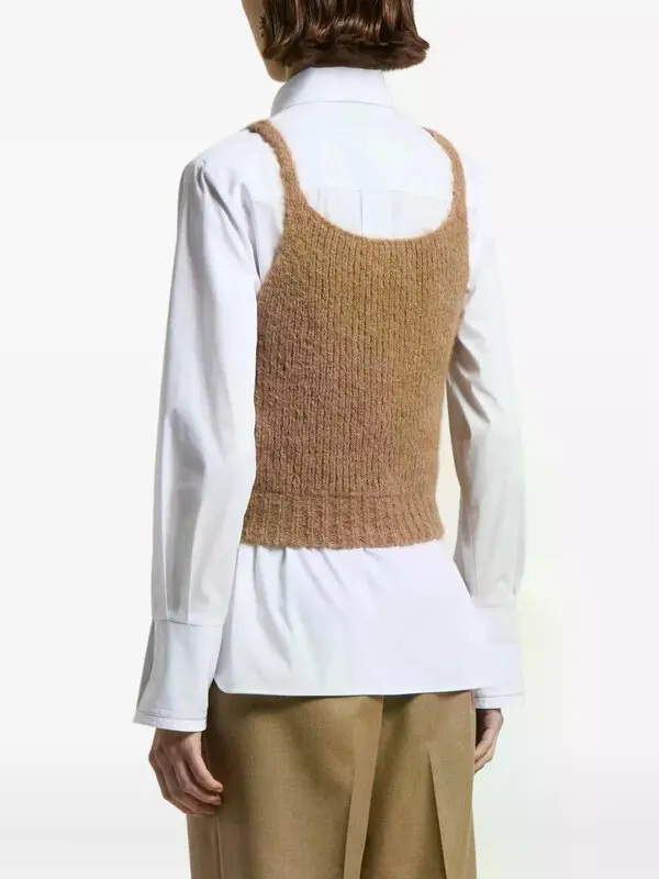 Peserico Sleeveless Square Neck Cropped Top