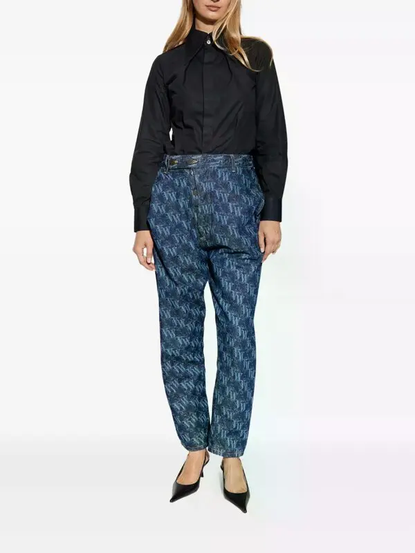 VIVIENNE WESTWOOD Monogram-pattern Tapered Jeans