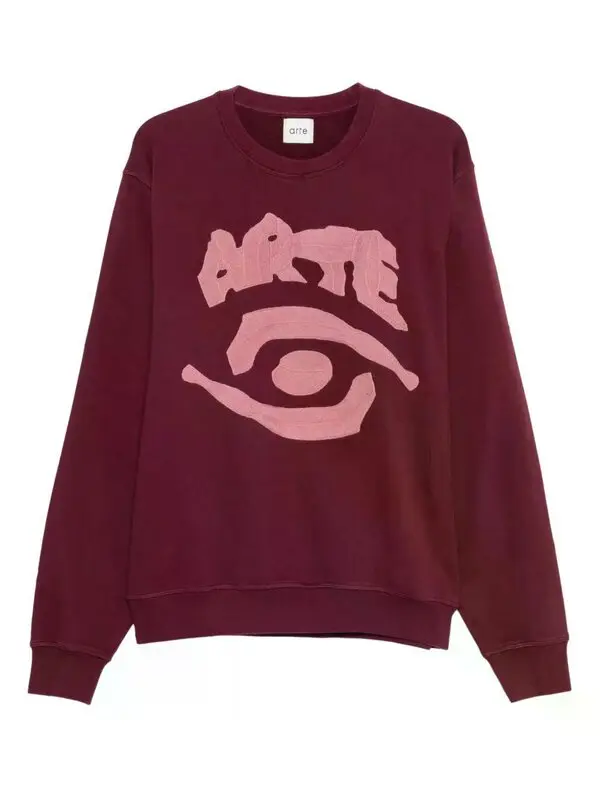 ARTE ANTWERP Embroidered Eye Cotton Sweatshirt