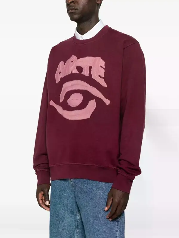 ARTE ANTWERP Embroidered Eye Cotton Sweatshirt
