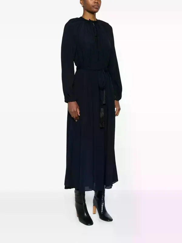 FORTE_FORTE Tassel-embellished Tie-neck Maxi Dress