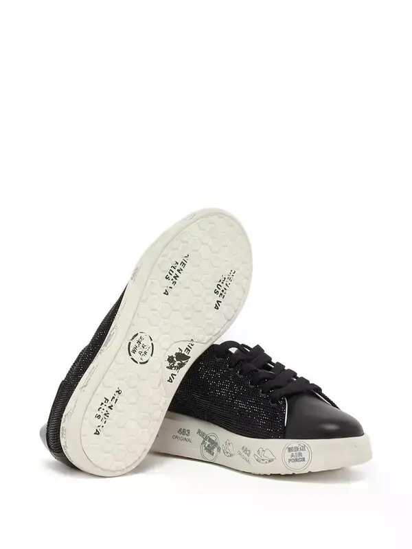 Premiata Crystal-embellished Leather Sneakers