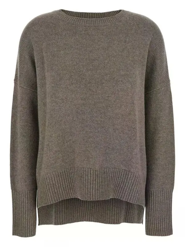 LISA YANG Round Neck Ribbed Sweater - Brown