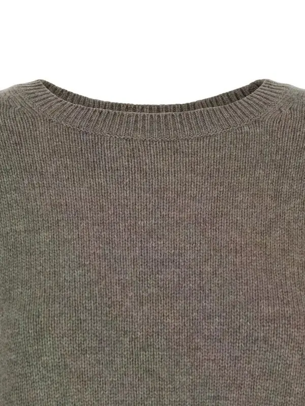 LISA YANG Round-neck Ribbed Sweater - Brown