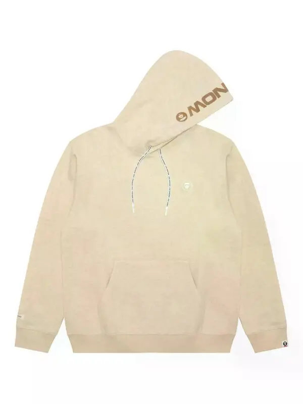 AAPE BY *A BATHING APE Logo-print Long-sleeve Hoodie - Neutrals