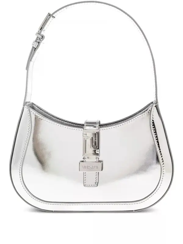 Versace Greca Goddess Metallic Tote Bag - Silver