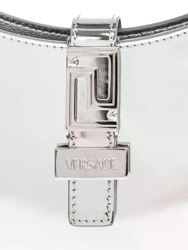 Versace Greca Goddess Metallic Tote Bag - Silver