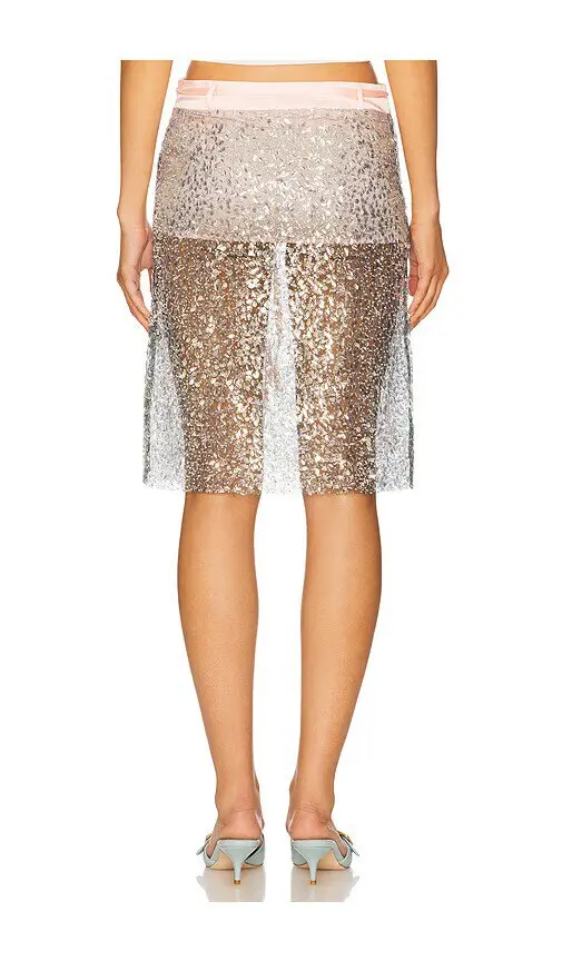 SIEDRES Shailene Beaded Mesh Skirt