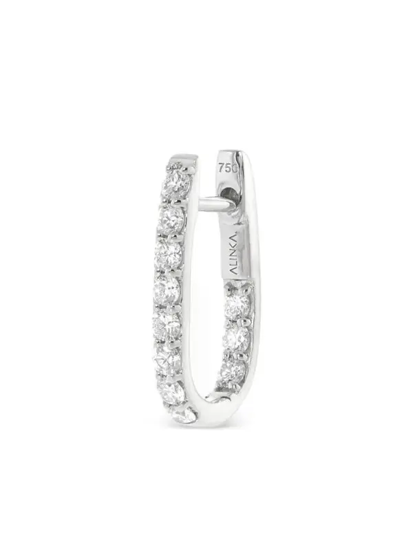 ALINKA 18k White Gold Mini Linka Diamond Earring - Silver