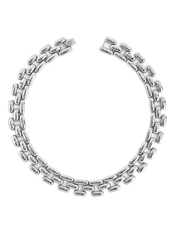 KENNETH JAY LANE Tone Polished Cable-link Necklace - Silver