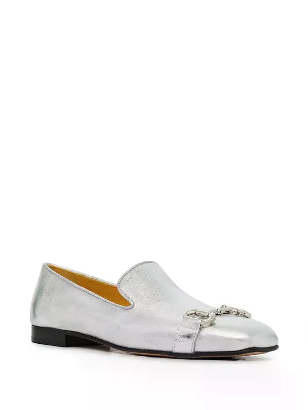 MADISON MAISON Square-toe Horsebit Loafers - Silver