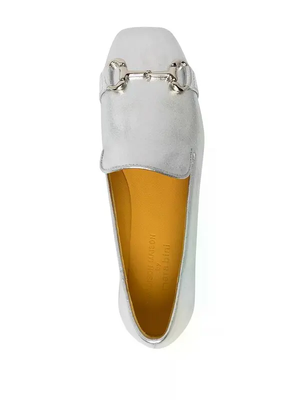 MADISON MAISON Square-toe Horsebit Loafers - Silver