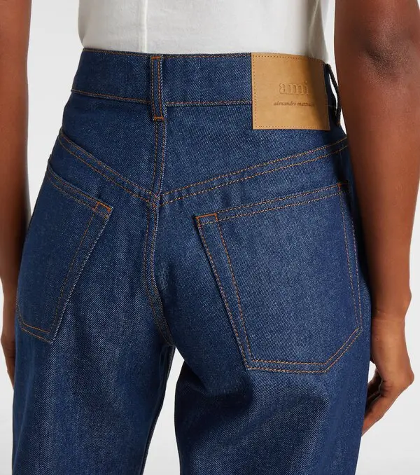 AMI Paris Mid-rise Straight Leg Jeans