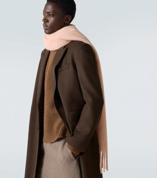 AMI Paris De Cour Alpaca And Wool-blend Scarf