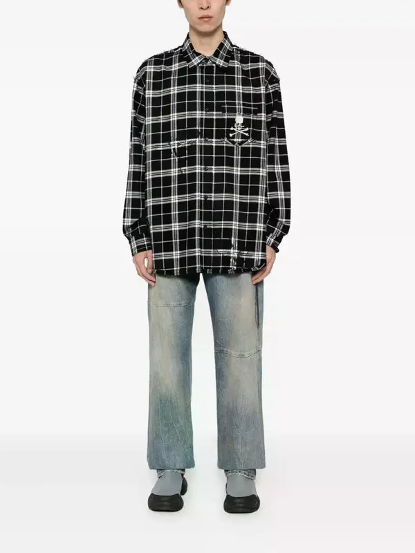 MASTERMIND WORLD Logo-embroidered Shirt - Black