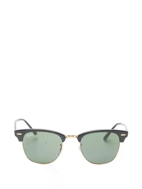 Ray-ban Clubmaster Sunglasses - Black On Arista/dark Green