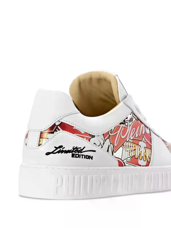 Philipp Plein Notorious Graphic Print Low-top Leather Sneakers