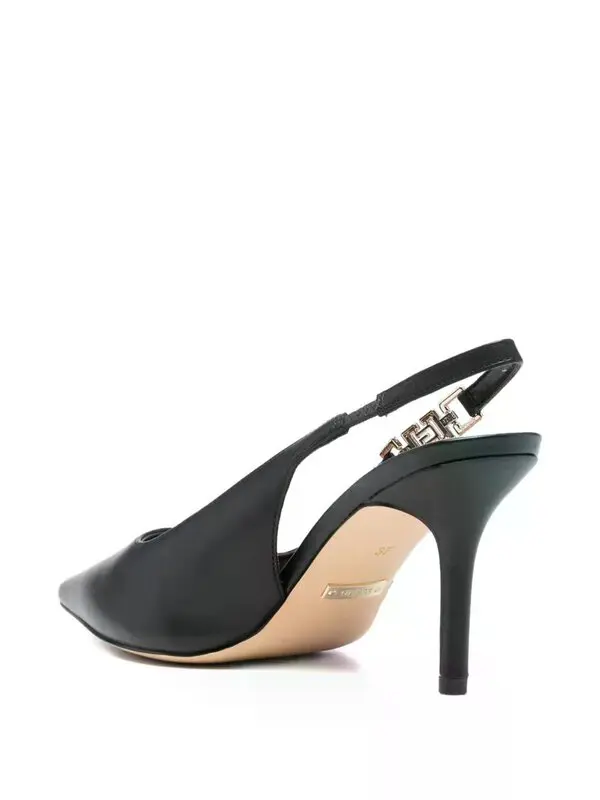 Guess Slingback Pumps With Branded Buckle - Black