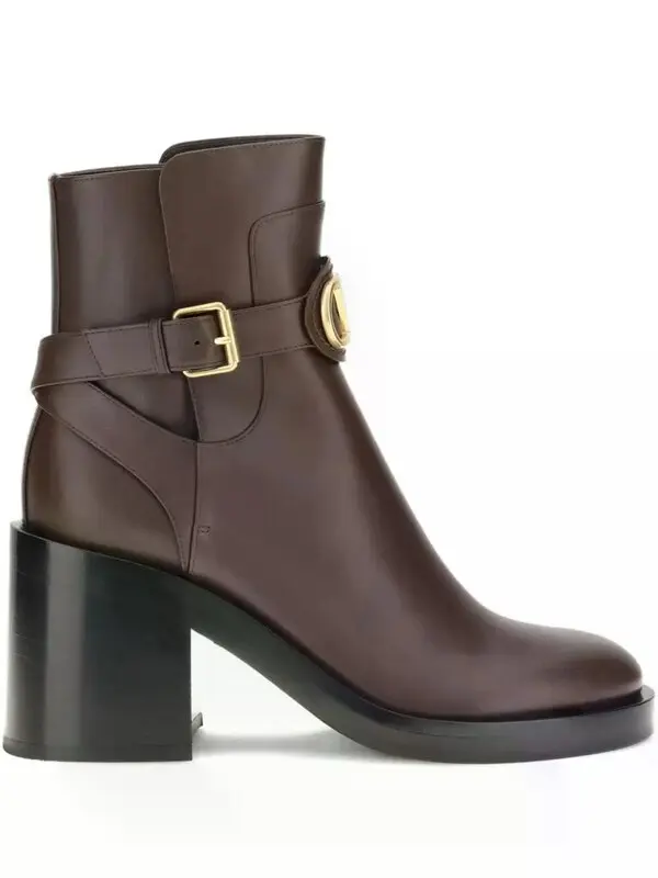Valentino Garavani V-logo Signature Buckled Ankle Boots