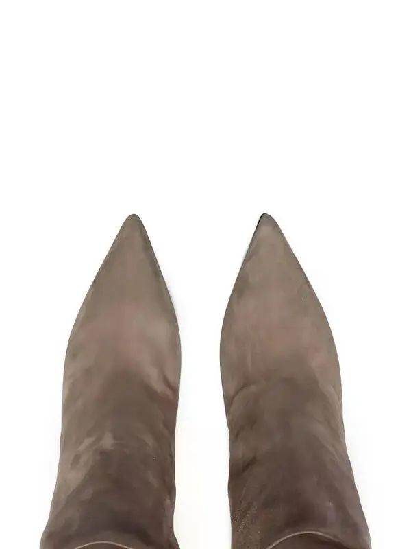 JIMMY CHOO Alizze 85mm Pointed-toe Knee-high Boots - Neutrals