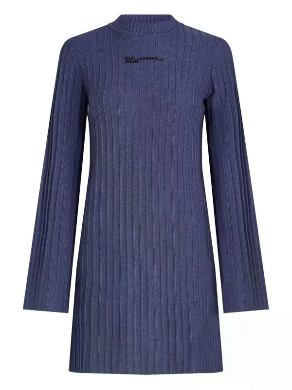 Karl Lagerfeld Ribbed High-neck Dress