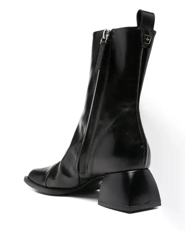 NODALETO Leather Zip Detail Boots