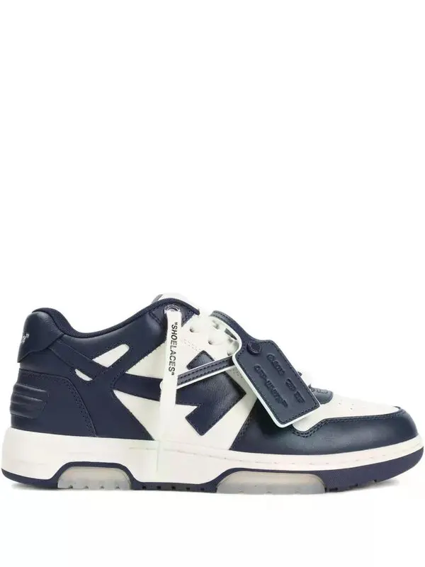 Off-White Out Of Office Arrow-patch Leather Sneakers - Blue
