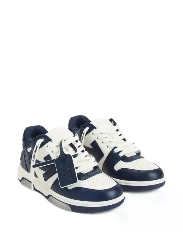 Off-White Out Of Office Arrow-patch Leather Sneakers - Blue