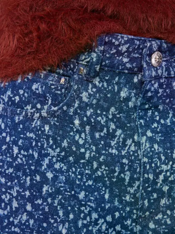 Rabanne Splatter-print Baggy Jeans