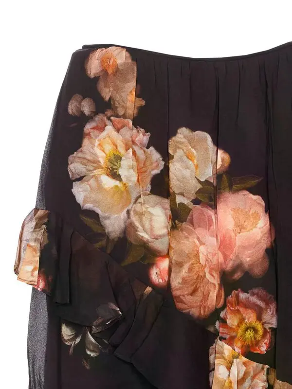 Zimmermann Floral Print Ruffled Skirt