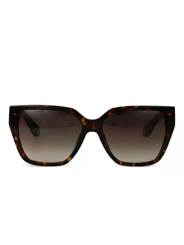 Roberto Cavalli Logo Plaque Square Sunglasses - Brown