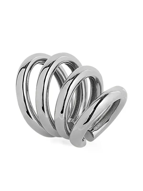 Rabanne Multi-ring Earcuff In -tone Brass - Silver