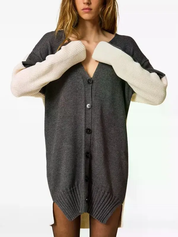 TWINSET Colour-block Cardigan With V-neck