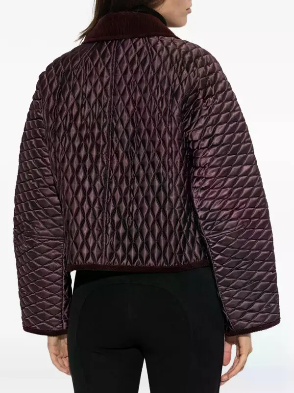 Burberry Cropped Quilted Nylon Jacket