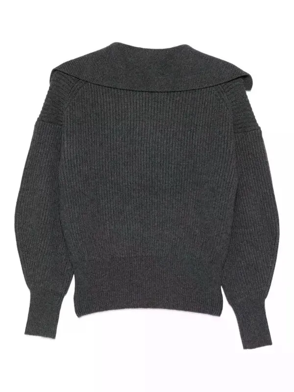 JOSEPH Ribbed Polo-collar Sweater