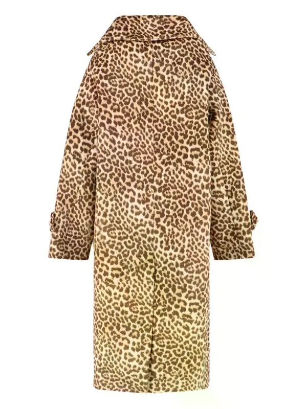 DURAN LANTINK Leopard Pattern Belted Coat