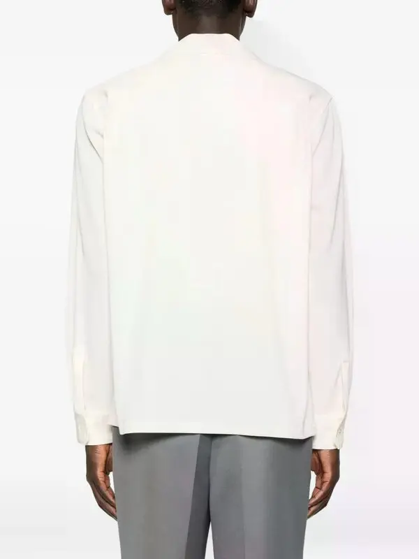 SECOND / LAYER Double-pocket Long-sleeve Shirt - Neutrals