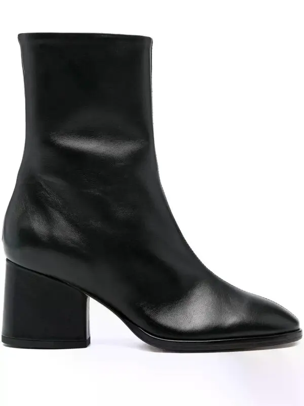AeydĒ 65mm Leather Ankle Boots - Black