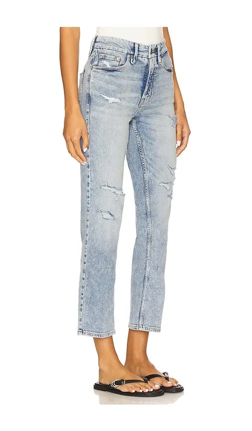 Good American Good Icon Straight Ankle Jeans - Blue