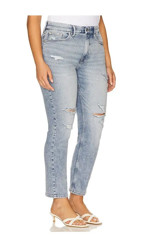 Good American Good Icon Straight Ankle Jeans - Blue